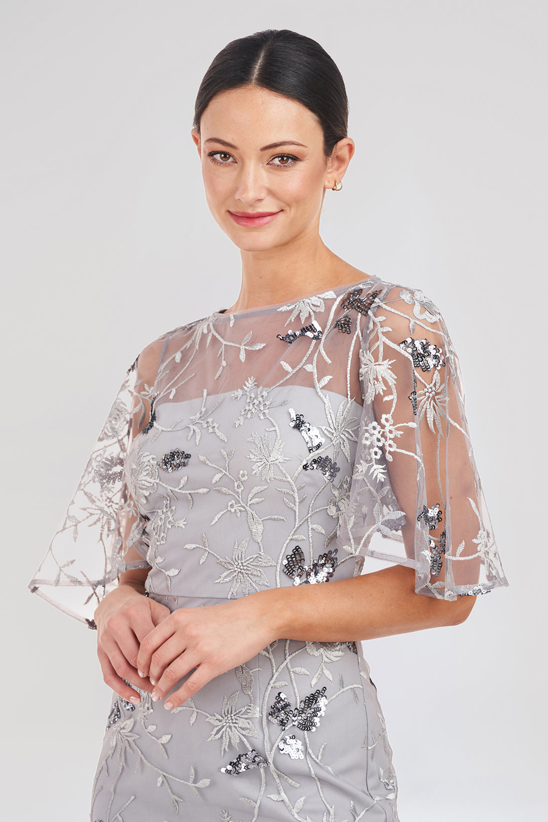 Daphne Flutter Column Gown – JS Collections