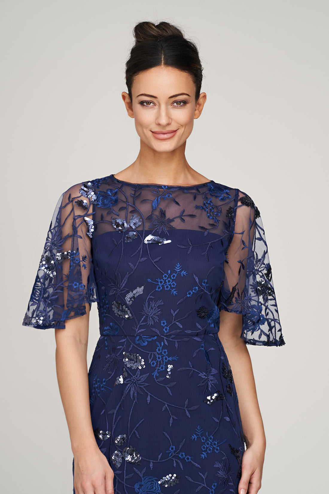 Daphne Flutter Column Gown – JS Collections