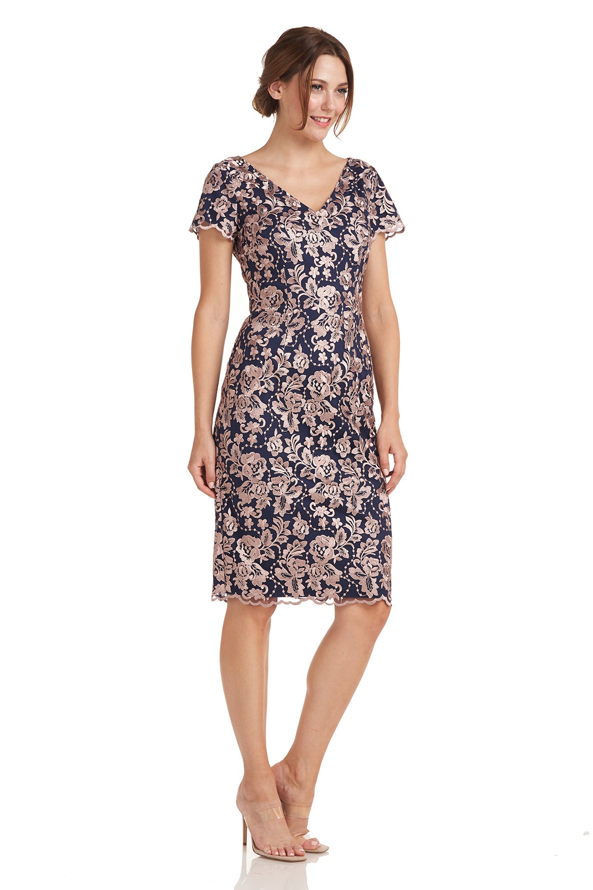 V-Neck Cocktail Dress – JS Collections