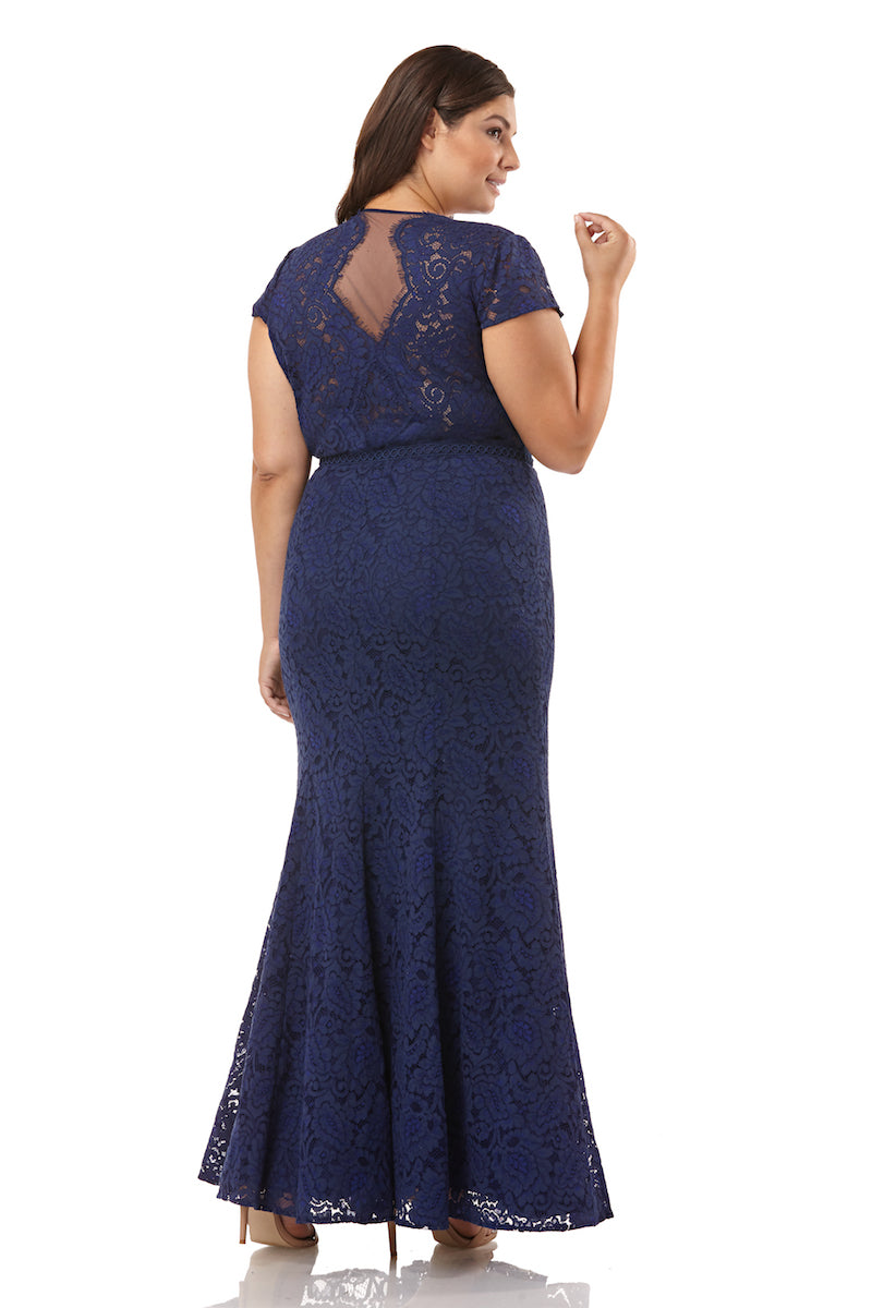 Cap Sleeve Mermaid Gown Curve – JS Collections