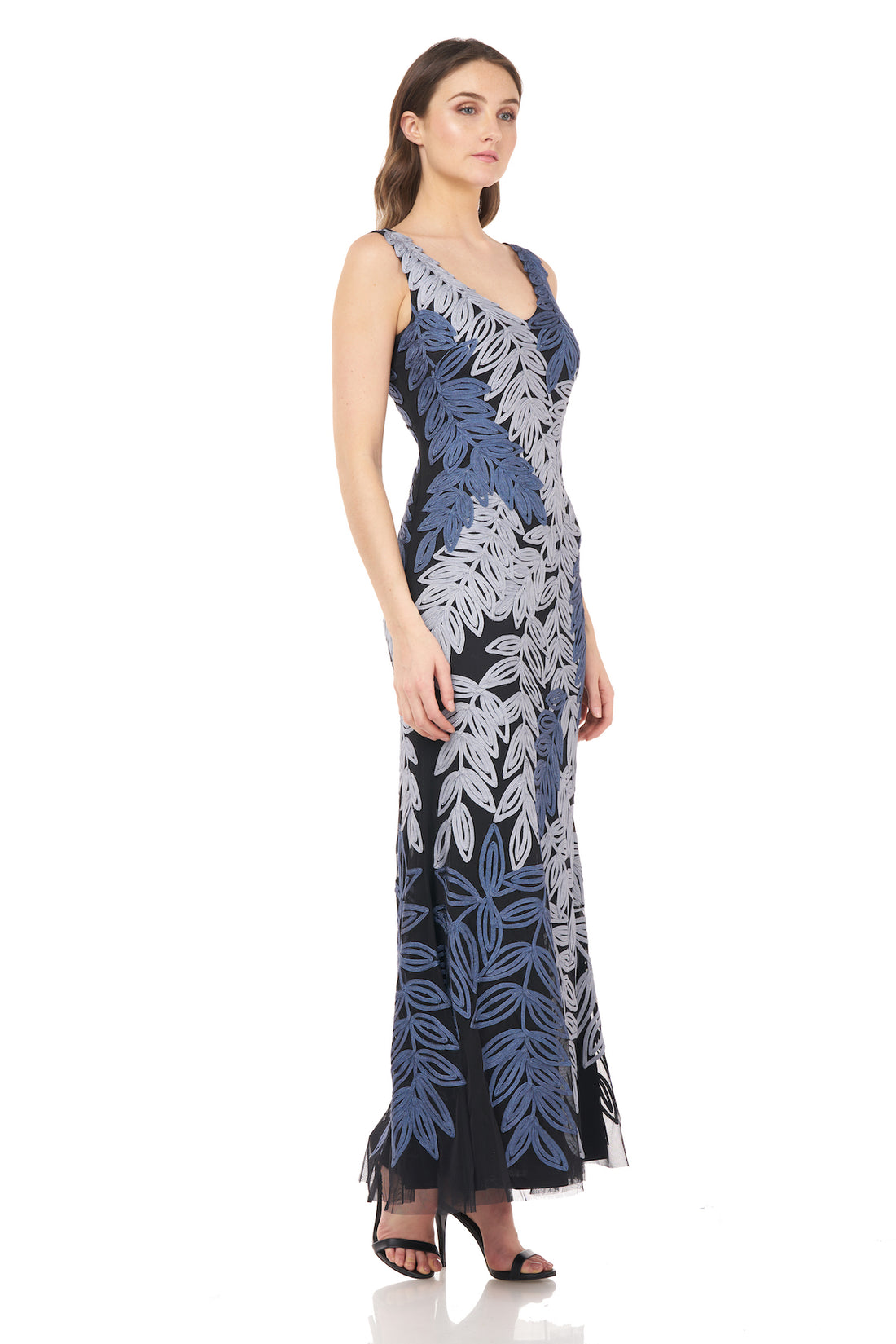 Soutache Embroidered Leaf Gown – JS Collections