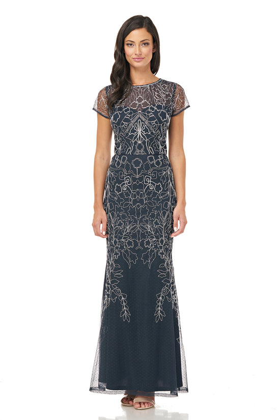 Short Sleeve Aline Gown – JS Collections