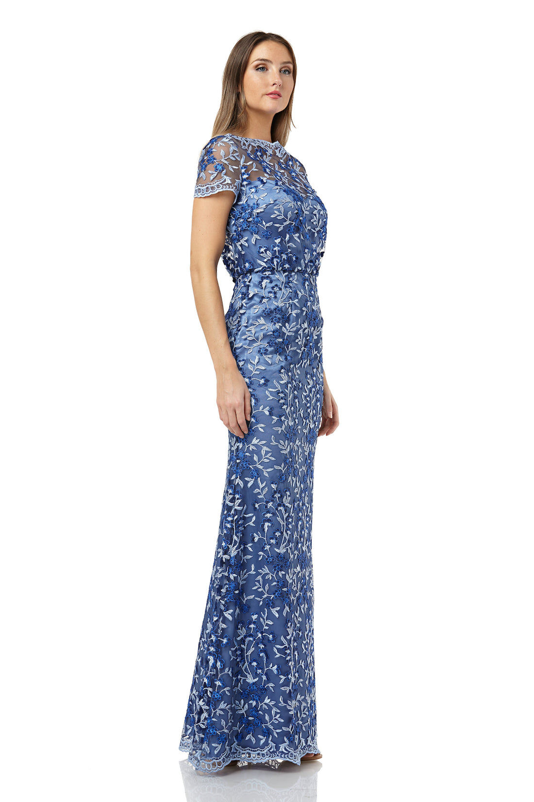 Flutter Sleeve Embroidered Dress – JS Collections